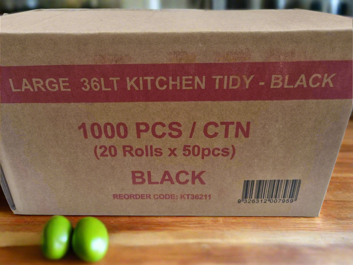 Buy Kitchen Tidy Bin Liner - 36L (Black) Online | Sprint Cleaning Products
