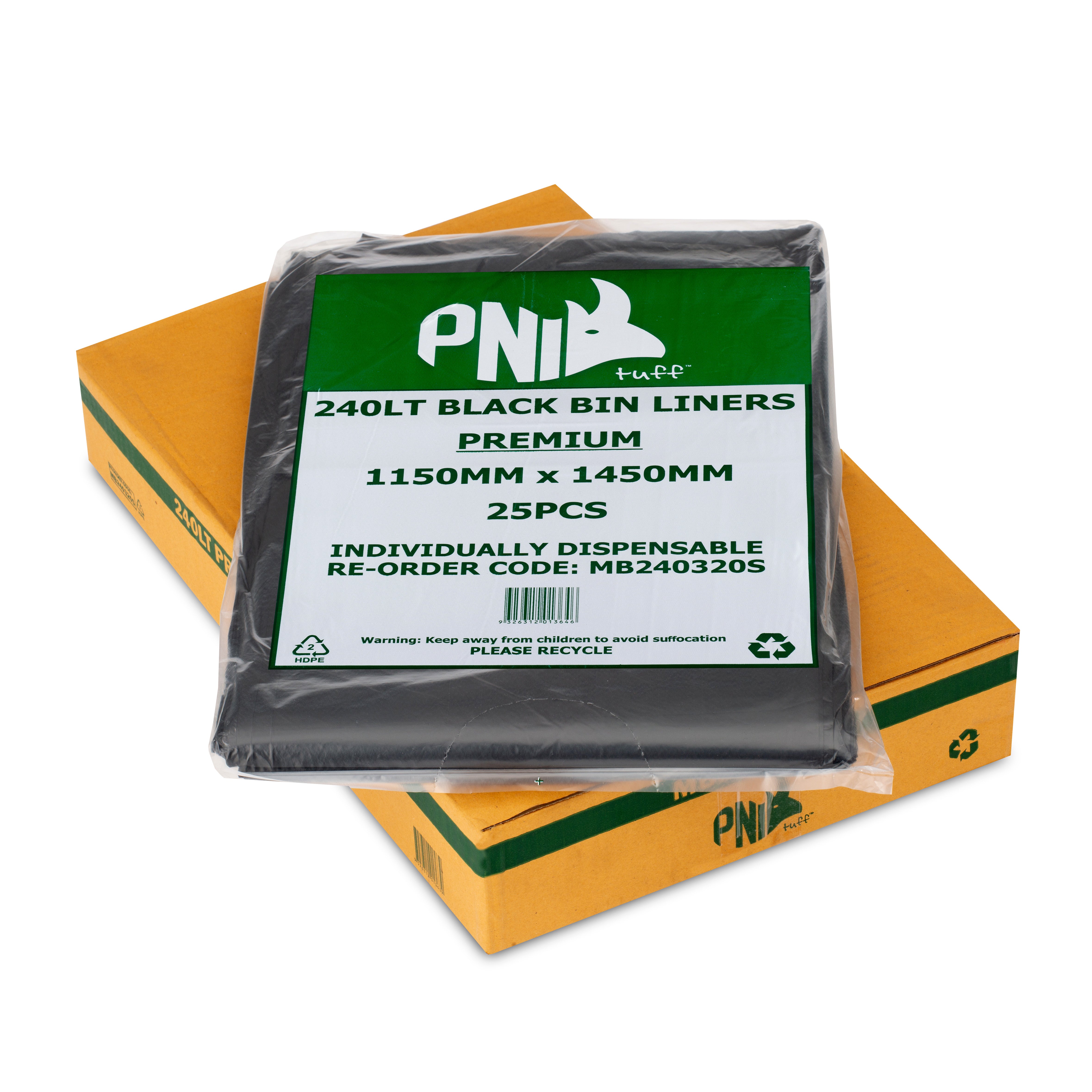 Buy PNI Bin Liner - 240L (Black) Online | Sprint Cleaning Products