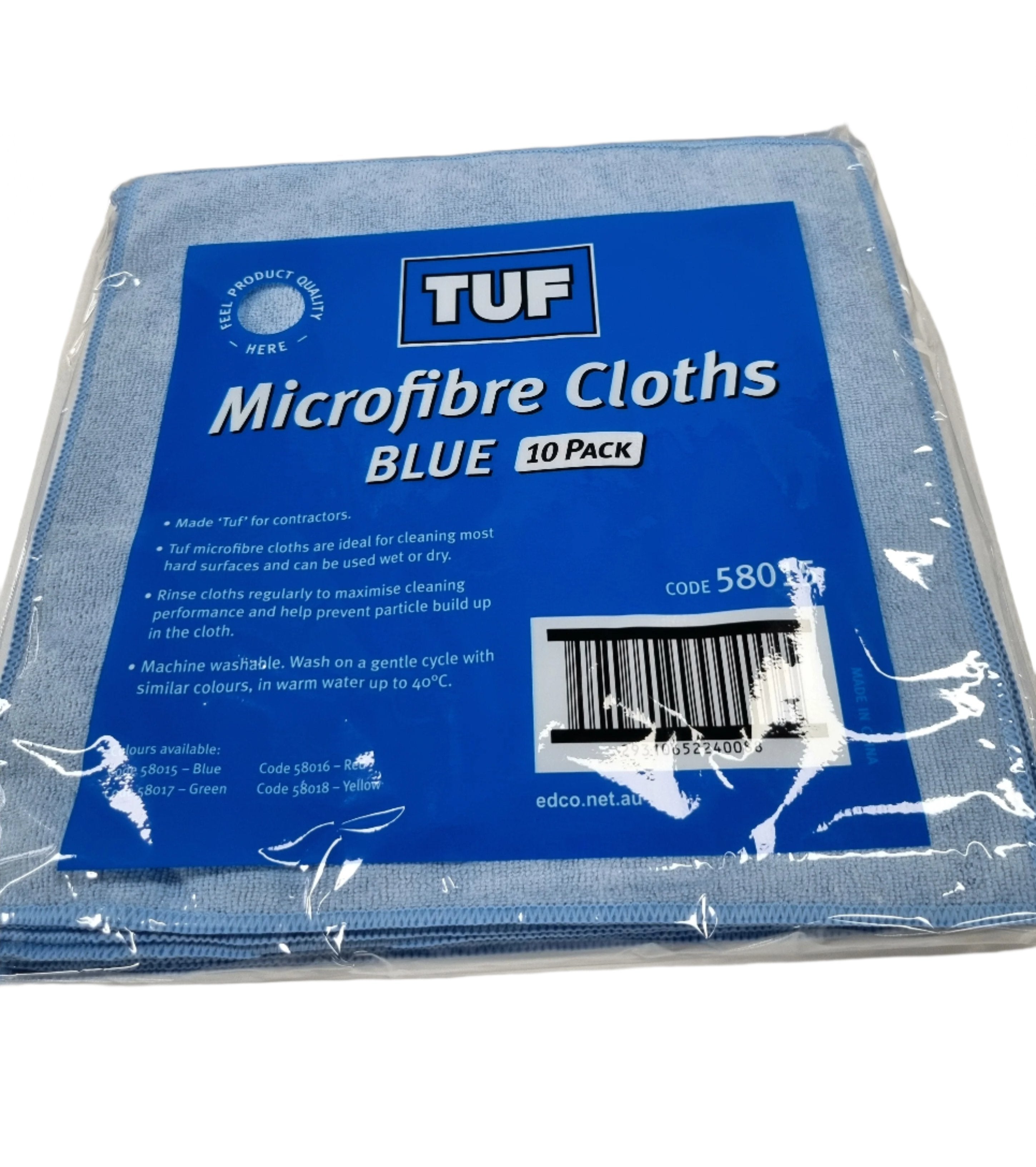 Buy EDCO Tuf Microfibre Cloth - 10 Pack. (Blue, 36cm x 36cm) Online ...