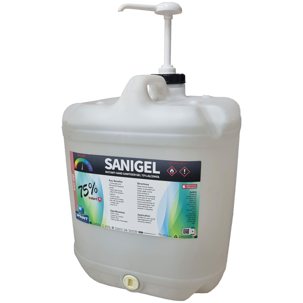 Buy Sanigel Hand Sanitiser Gel 75% Alcohol Online | Sprint Cleaning ...